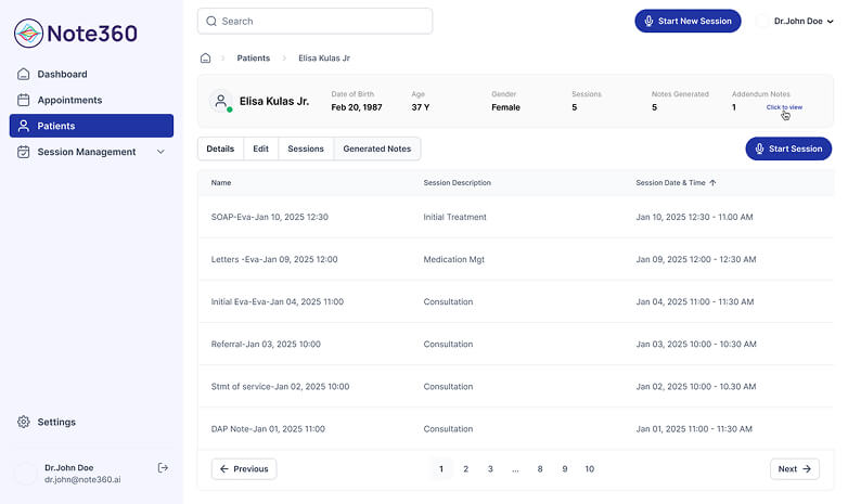 AI Clinical Note-Taking Software | Note360 for Clinicians
