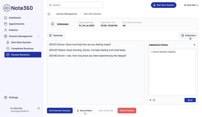 AI Clinical Note-Taking Software | Note360 for Clinicians